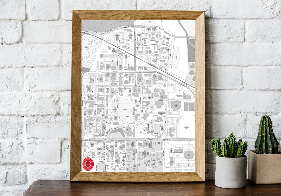 Iowa State University Map - Etsy