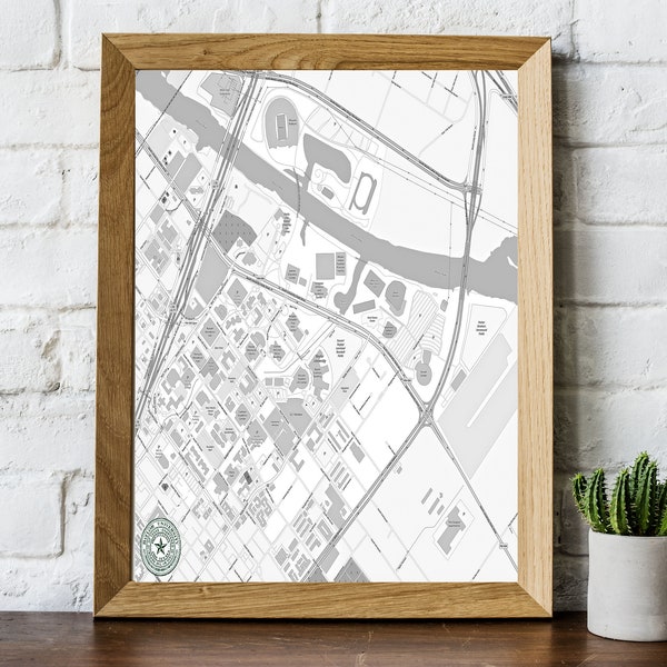 Texas Tech University Map - Etsy