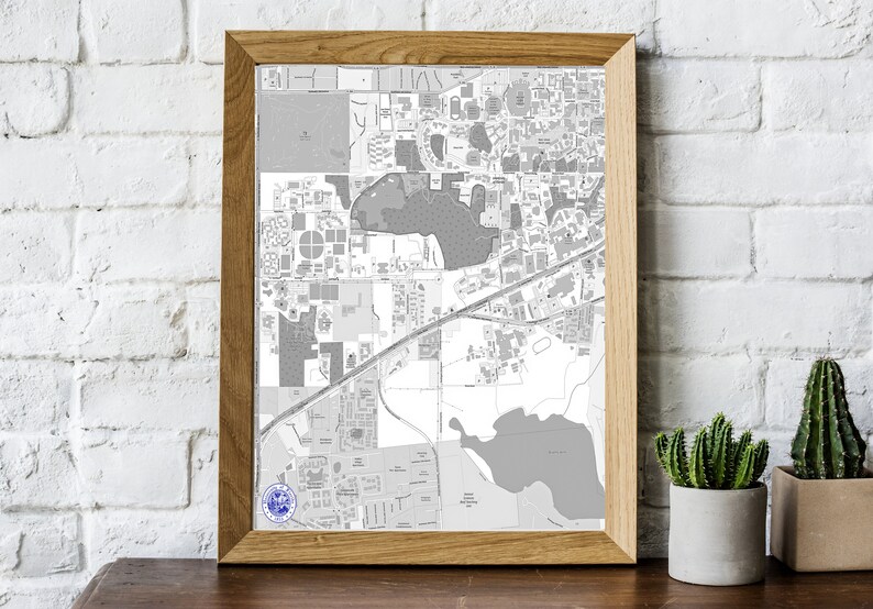 University of Florida Map - Etsy