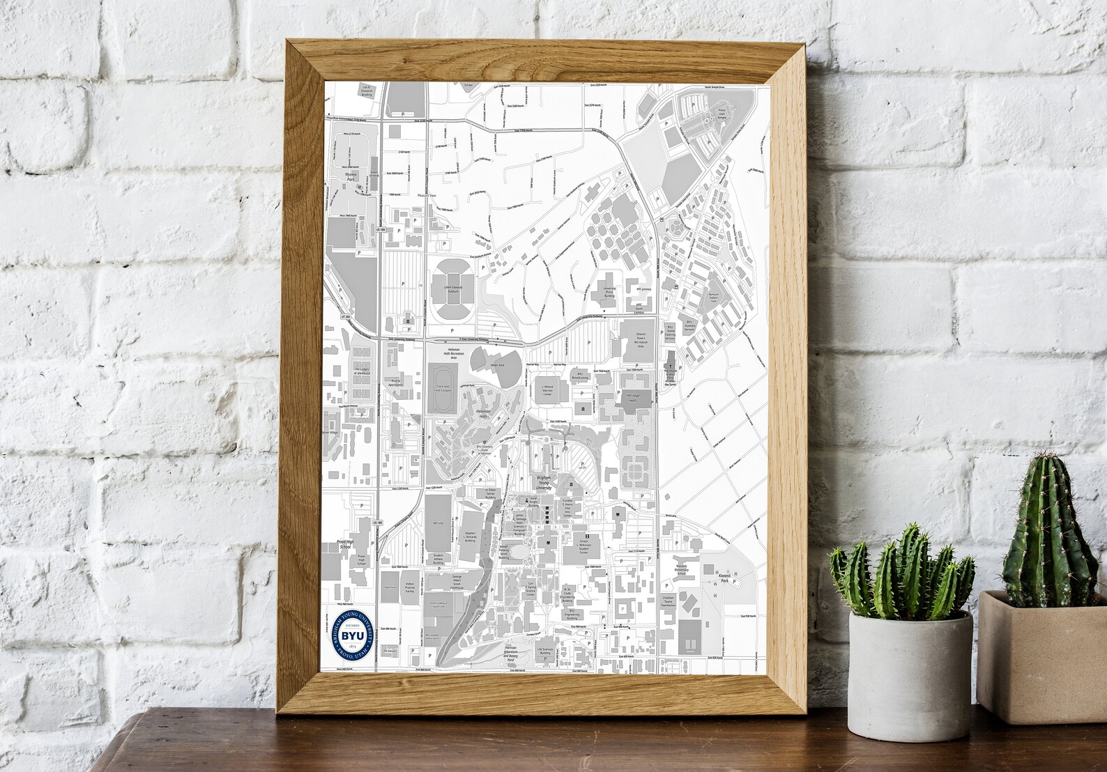 Brigham Young University Map - Etsy
