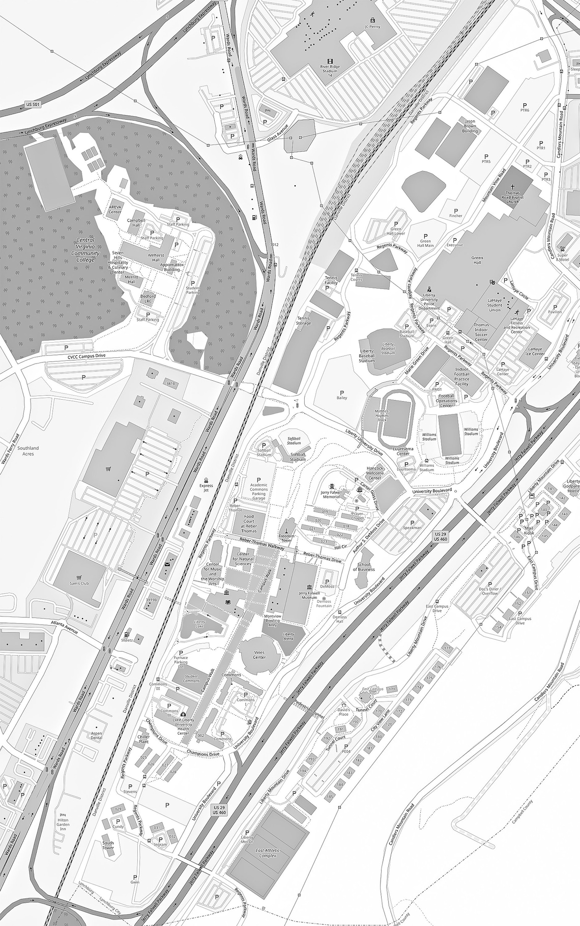 Liberty University Map - Etsy