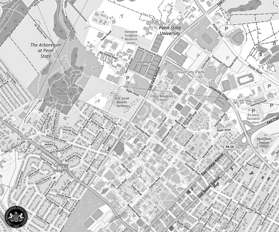 University Park Penn State Map - Map