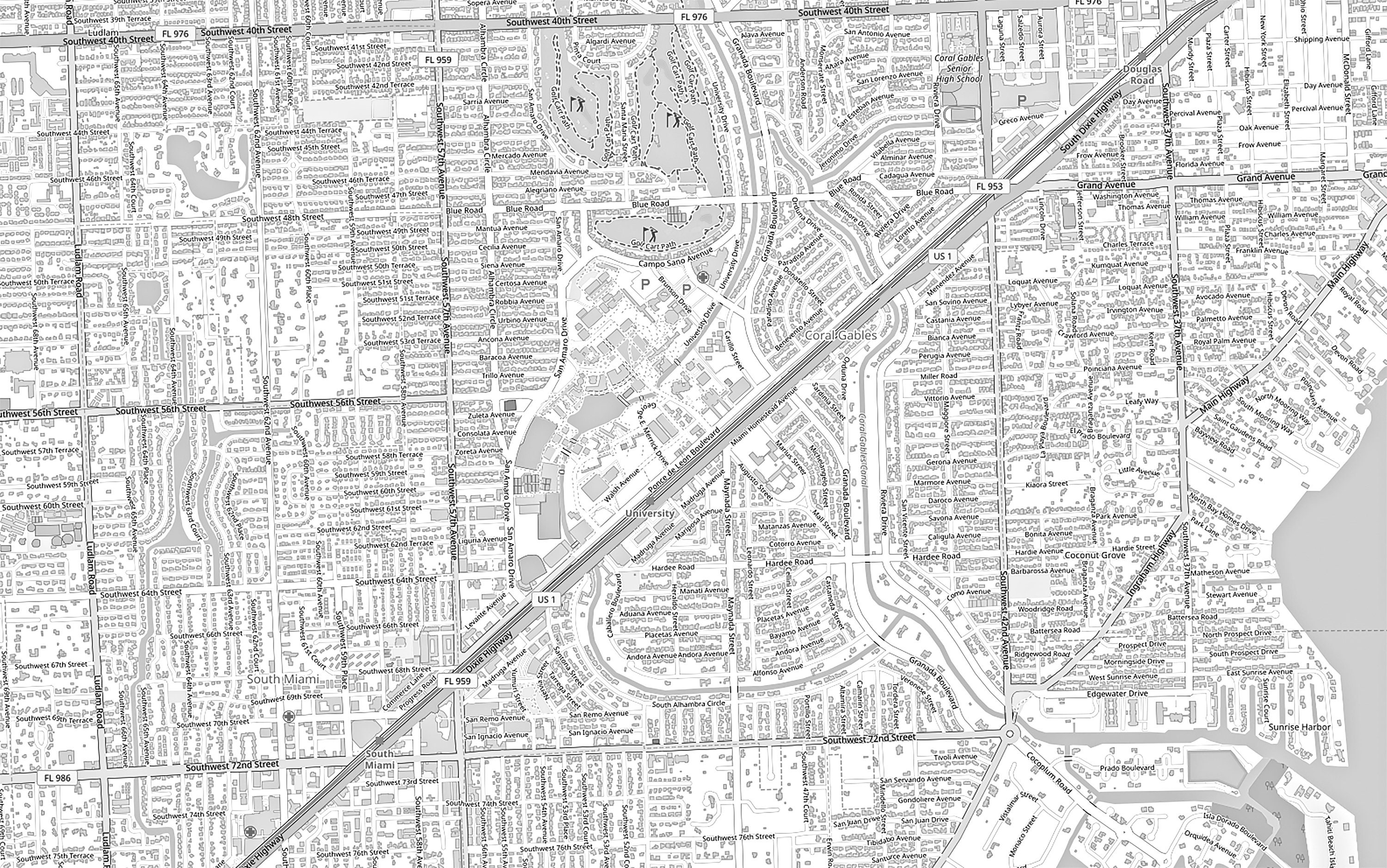 University of Miami Map - Etsy