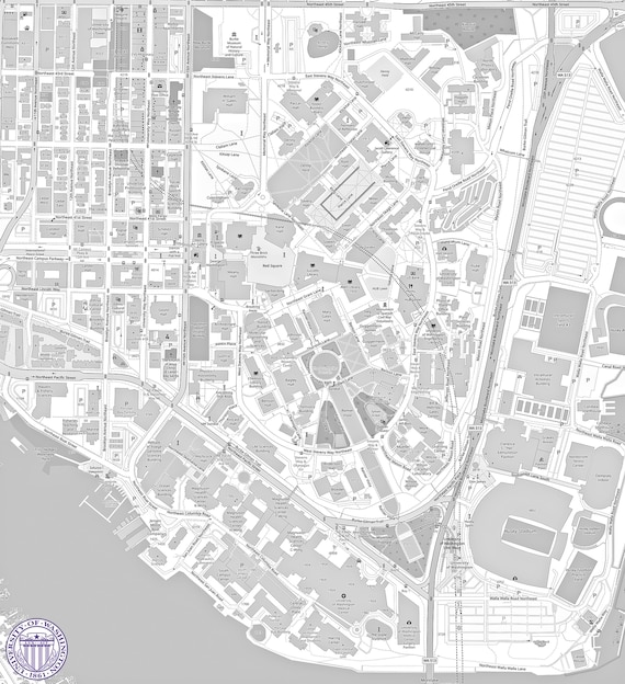 Washington State University Campus Map Vintage Map Of Washington State
