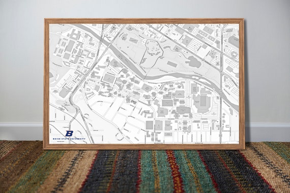 Boise State University Map | Etsy