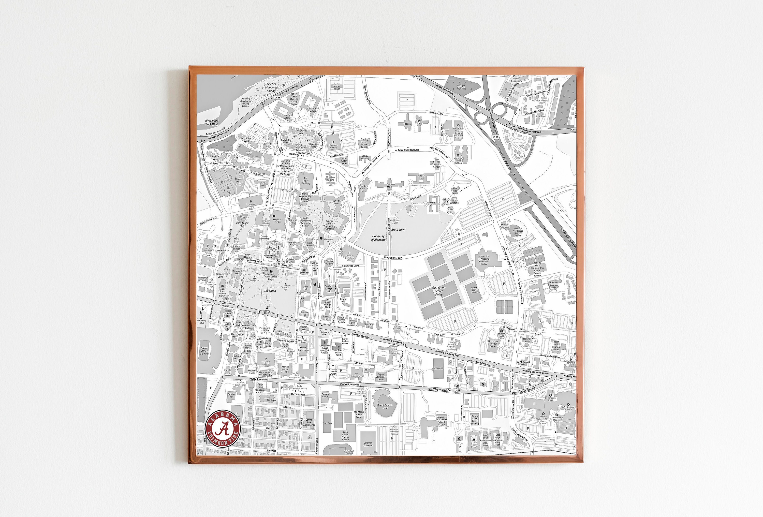University Of Alabama Tuscaloosa Map University Of Alabama, Alabama