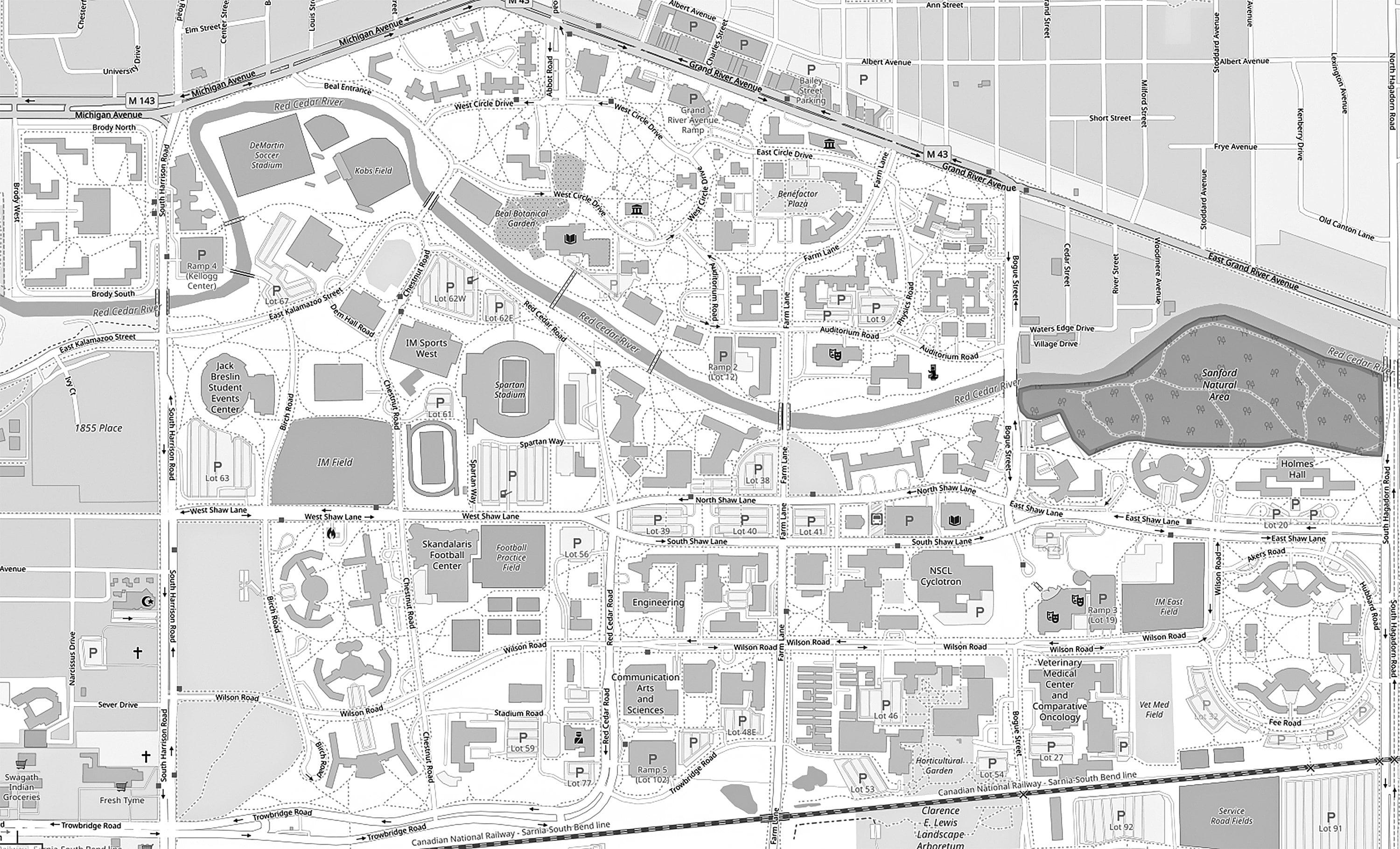 Msu Campus Map Printable MSU Campus Maps Michigan State University
