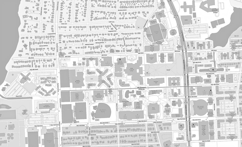 Old Dominion University Map - Etsy