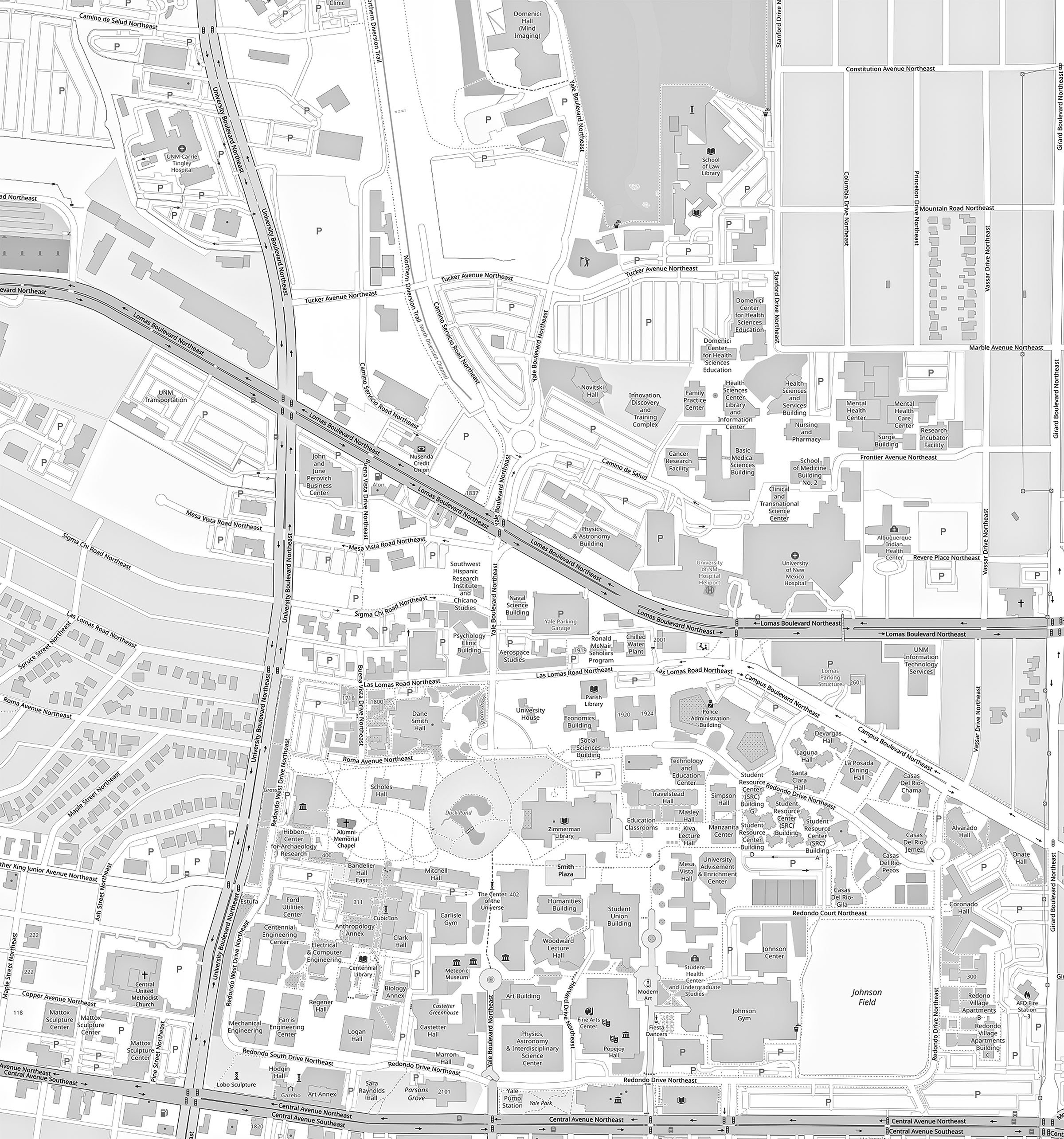 University of New Mexico Map - Etsy