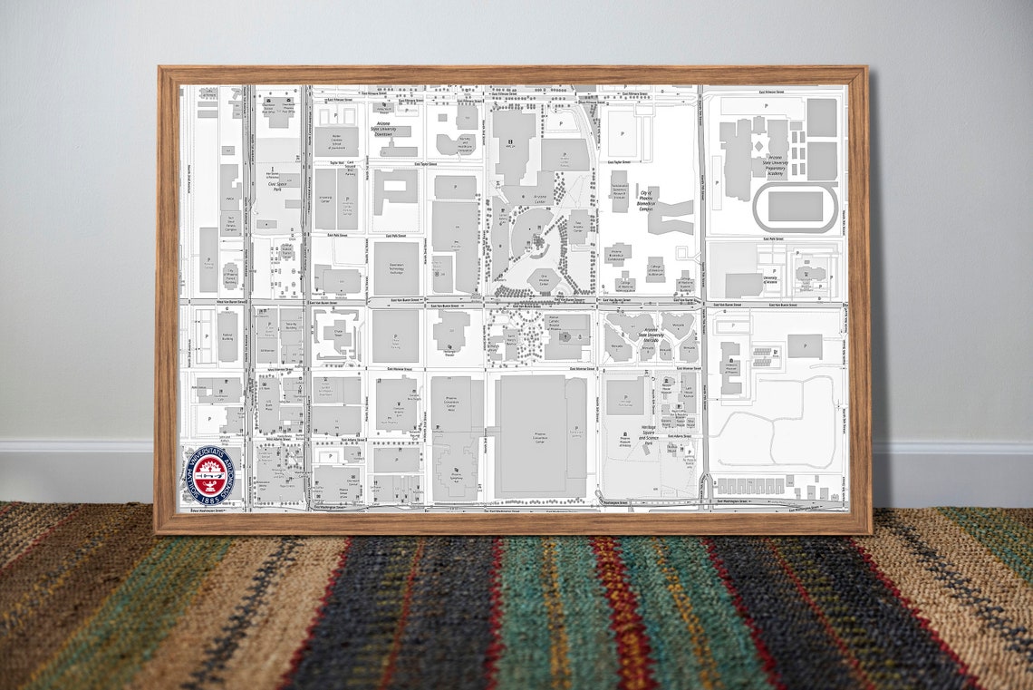 University of Arizona Map - Etsy