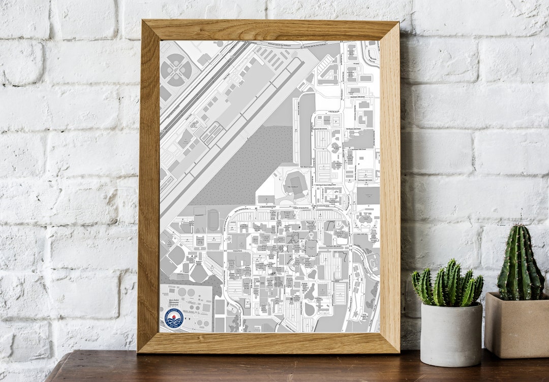 Florida Atlantic University Map - Etsy