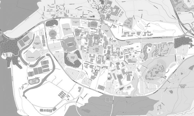 Clemson University Map - Etsy