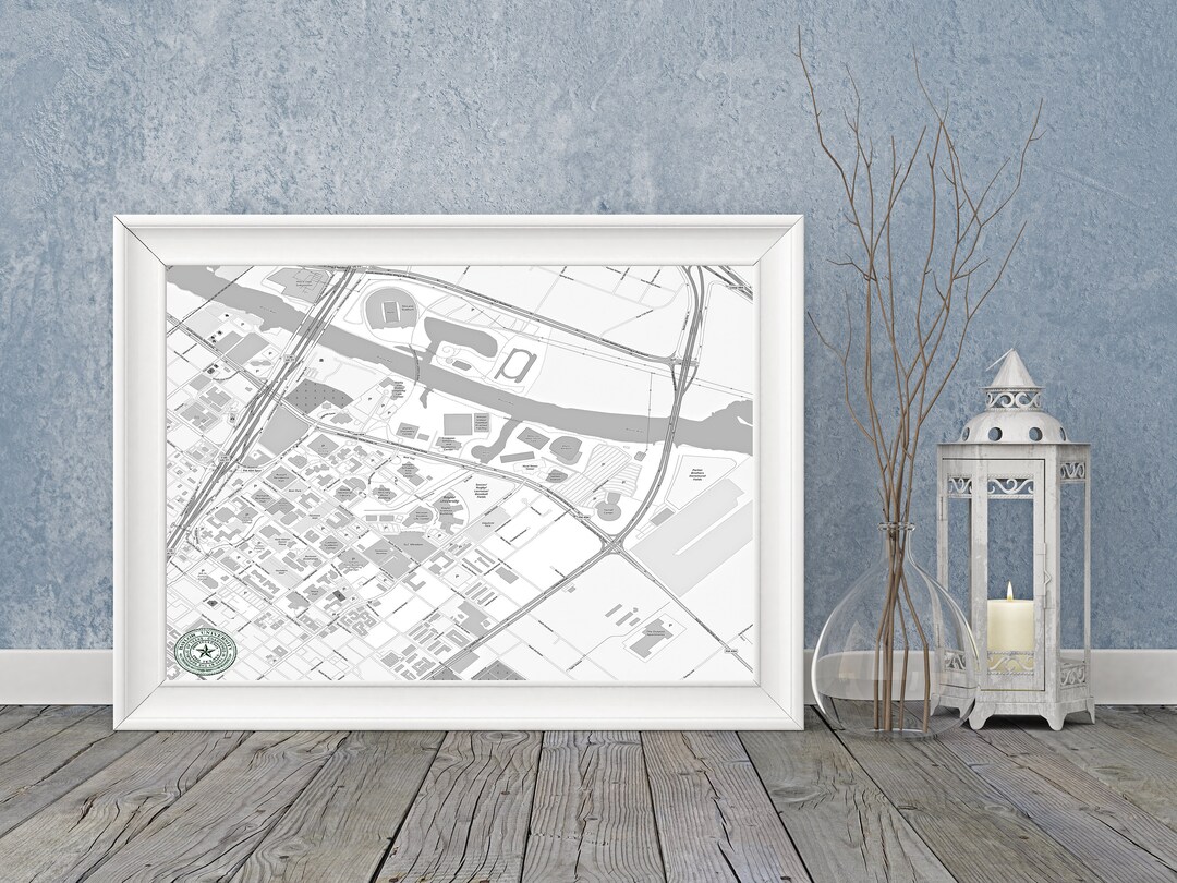 Baylor University Map - Etsy
