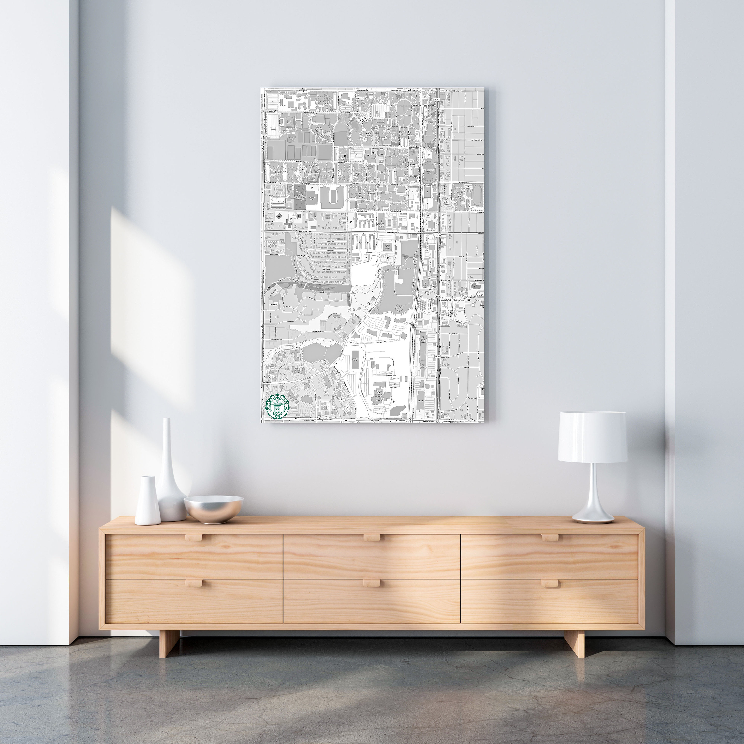 Colorado State University Map - Etsy