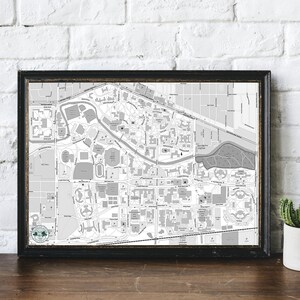 Michigan State University Map - Etsy