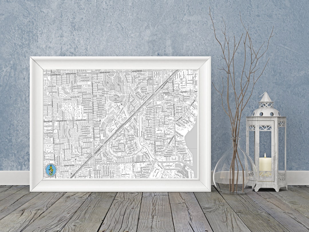 University of Miami Map - Etsy