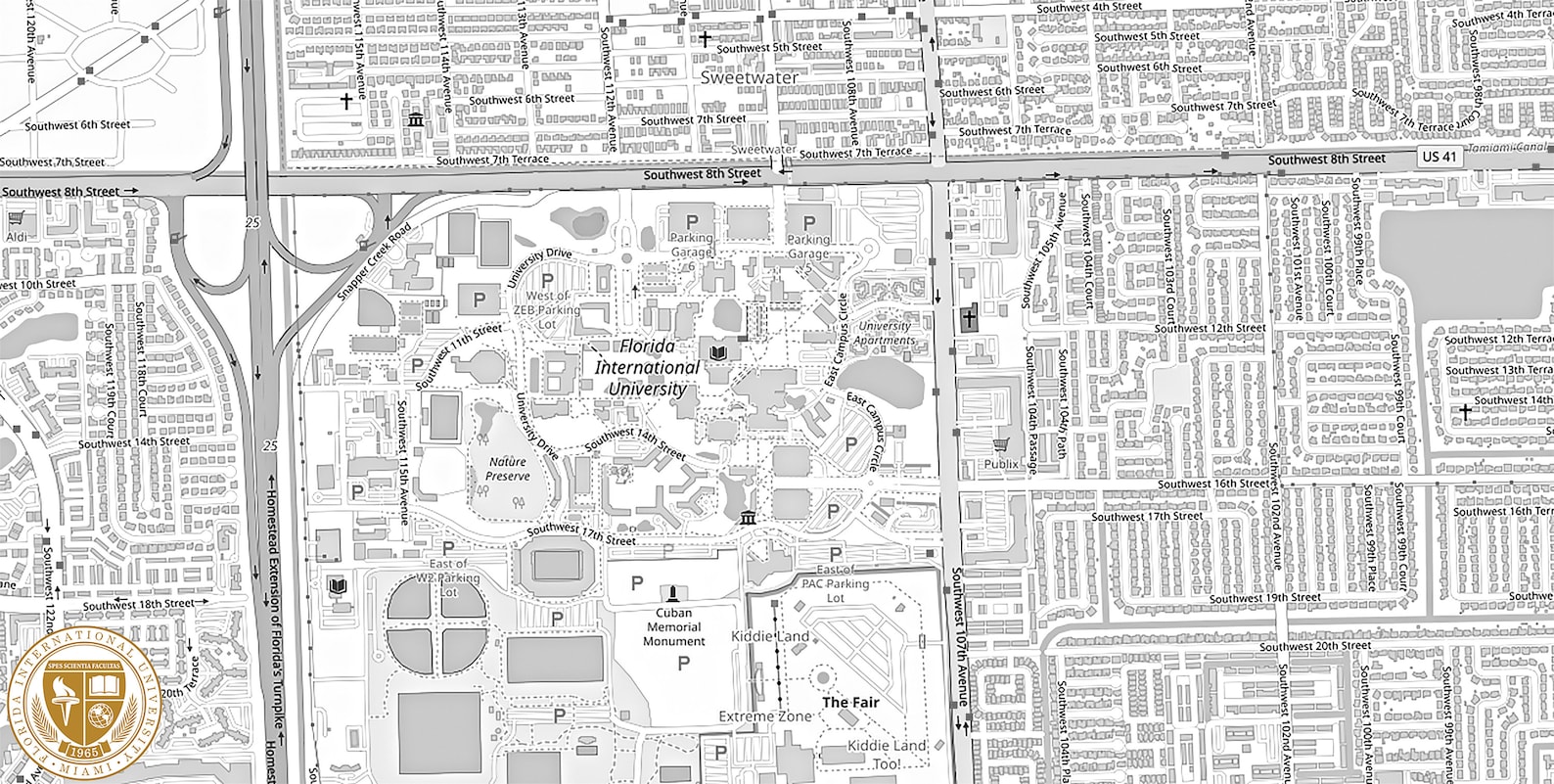 Florida International University Campus Map - Map