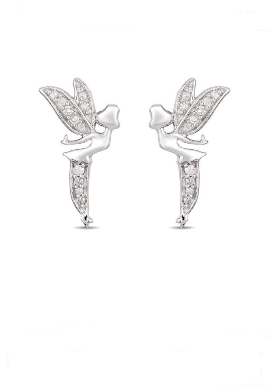 Tinker Bell Earrings: Sterling Silver Cubic Zirconia Fairy Earrings - Etsy