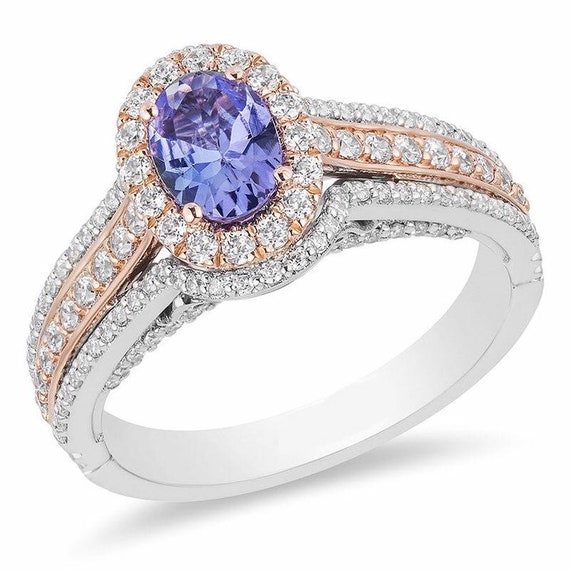 Enchanted Disney Ariel 75 Mm Oval Simulated Tanzanite Double Frame Engagement Ring Dream Ring Disney Movie Inspire Ring Promise Ring6367 Etsy