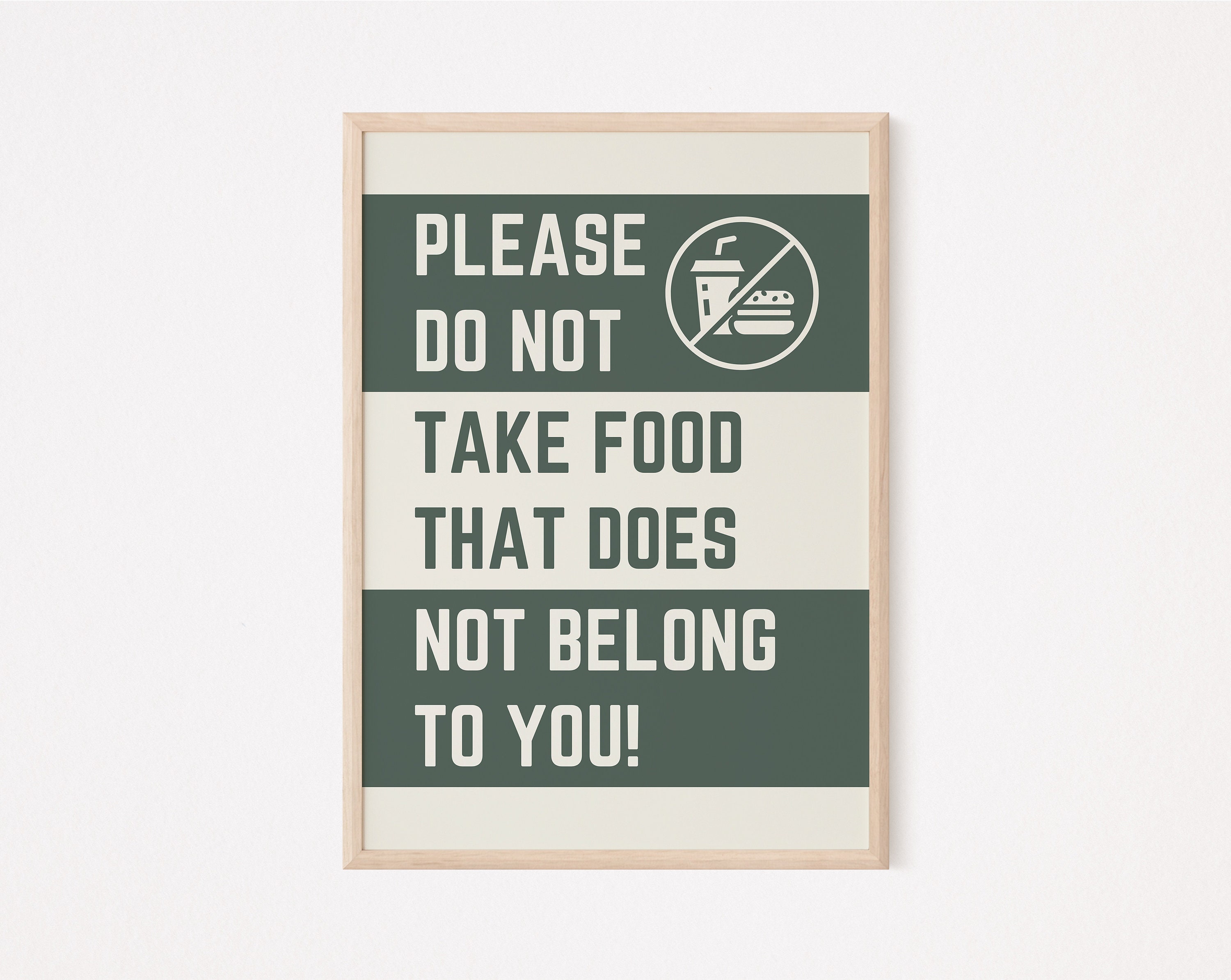 Office Break Room Etiquette Poster - Prevent Food Theft - Funny ...