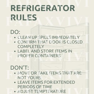 Office Fridge Rules Poster: Shared Kitchen Etiquette (digital Download ...