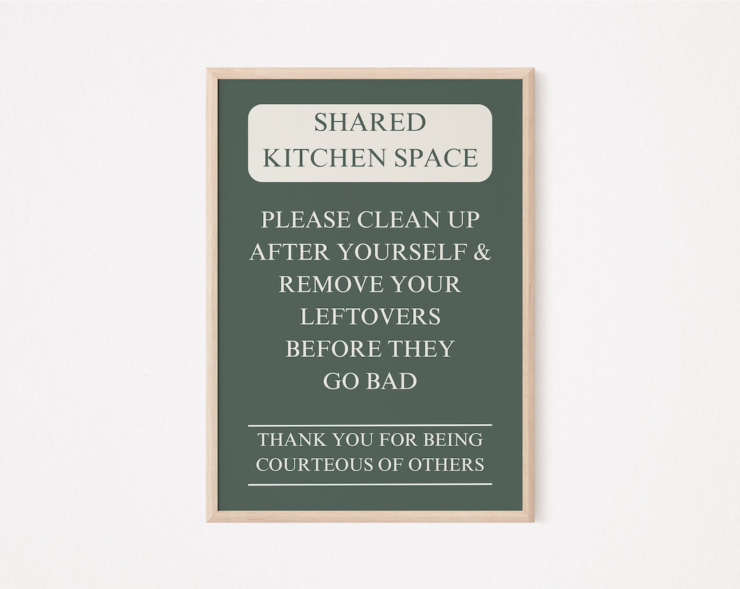 Clean up After Yourself Sign: Office Kitchen Decor (digital Download ...