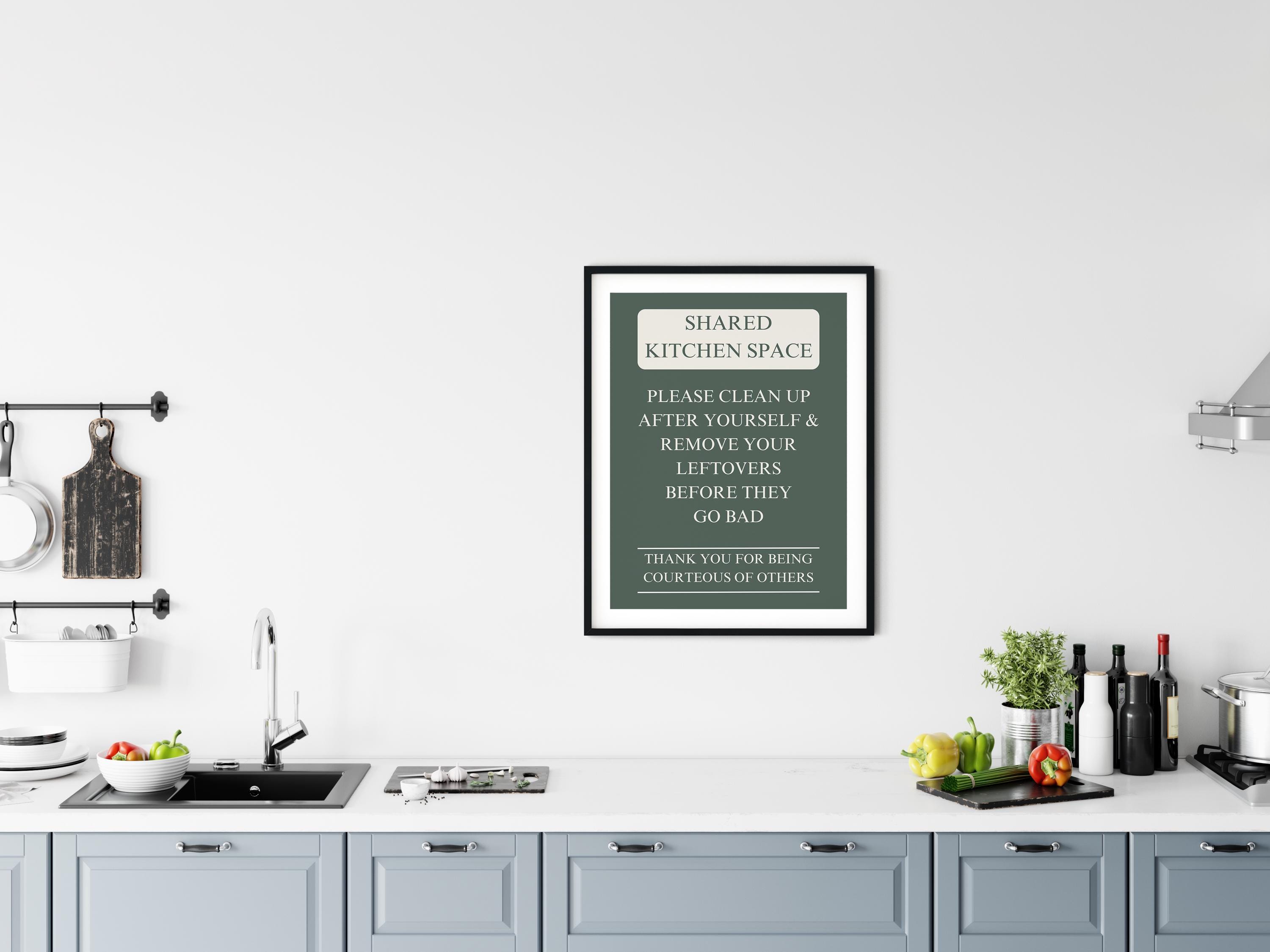 Clean up After Yourself Sign: Office Kitchen Decor (digital Download ...