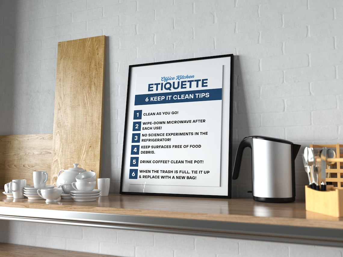 Office Kitchen Etiquette Poster: Printable Breakroom Rules (digital Download) - Etsy