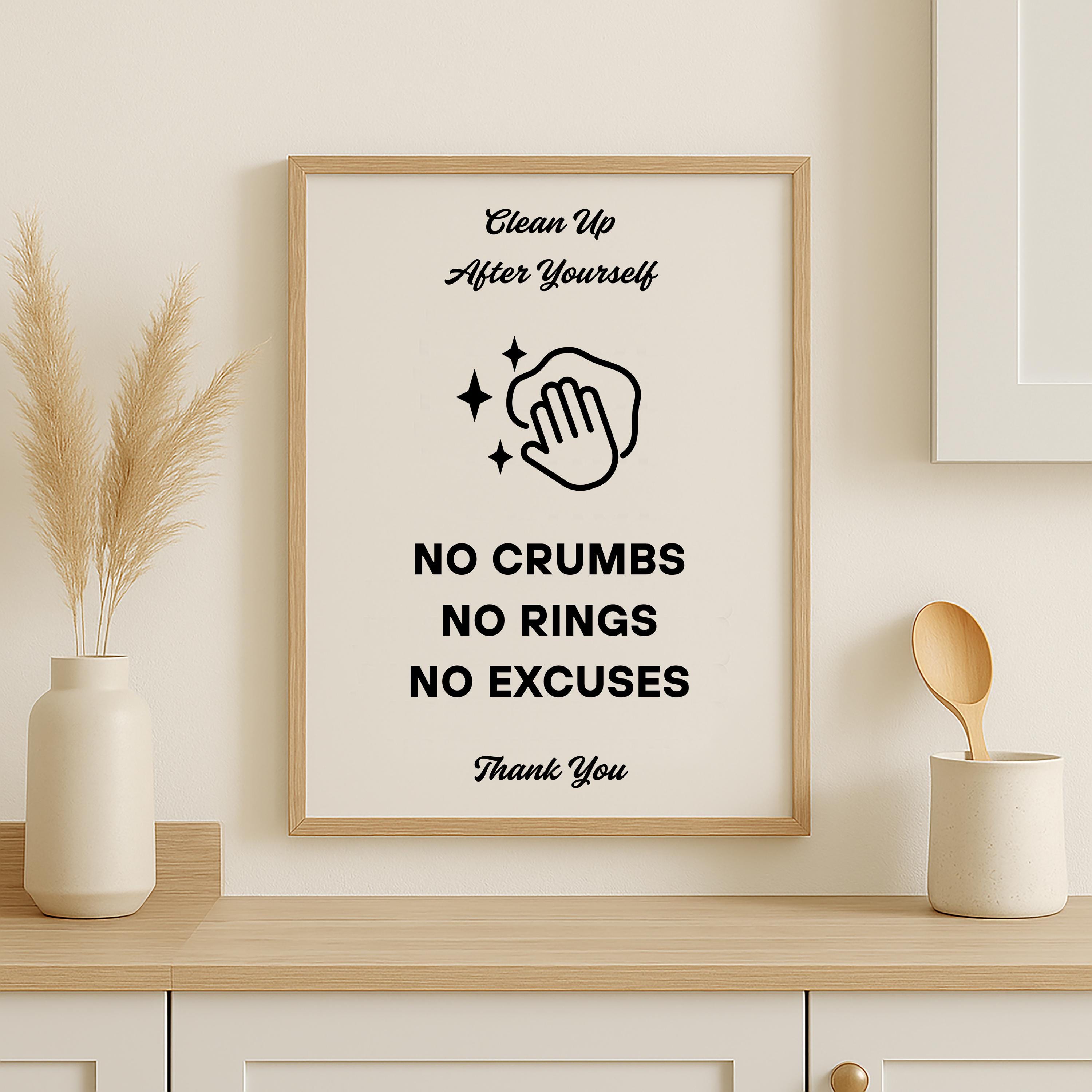 Office Kitchen Rules Poster Set: Professional Cleaning Signs (digital ...