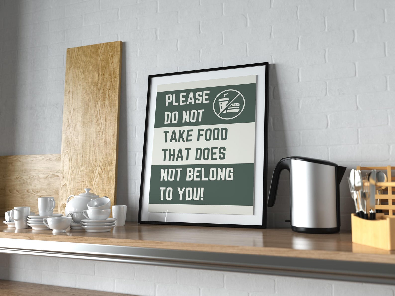 Office Break Room Sign: Please Do Not Take Food Poster (digital ...