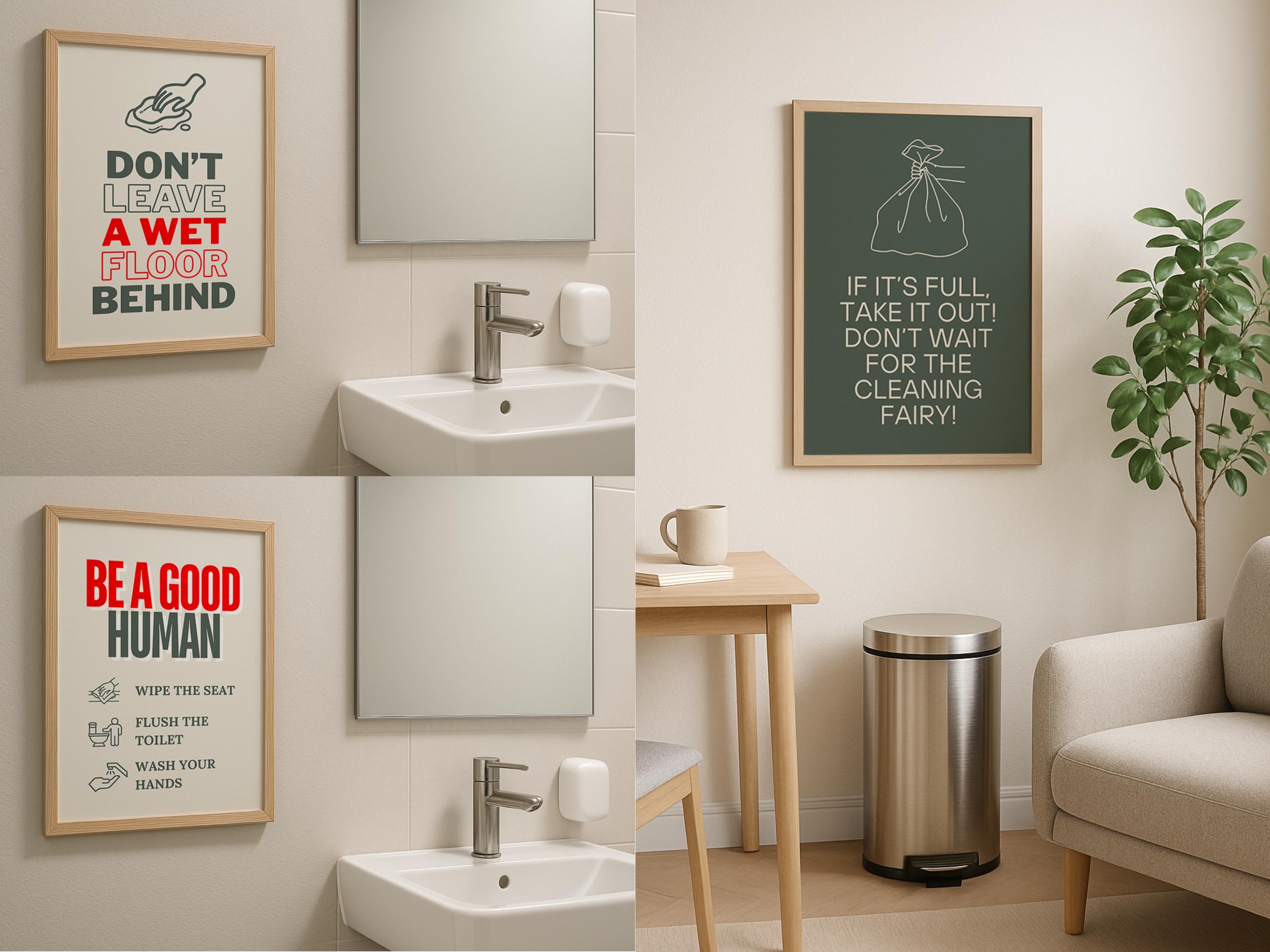 Office Etiquette Signs Bundle: Modern Workplace Posters (digital ...