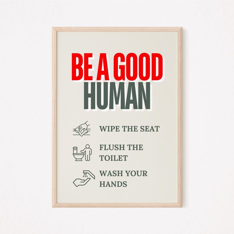 Bathroom Etiquette Signs for Workplace - Etsy