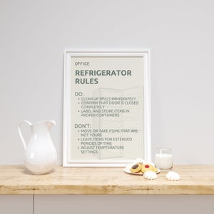 Office Fridge Rules Poster: Shared Kitchen Etiquette (digital Download ...