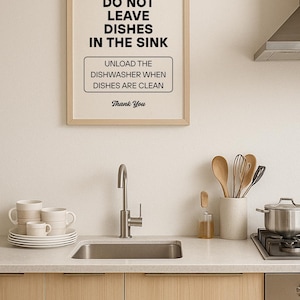Office Kitchen Rules Poster Set: Professional Cleaning Signs (digital ...