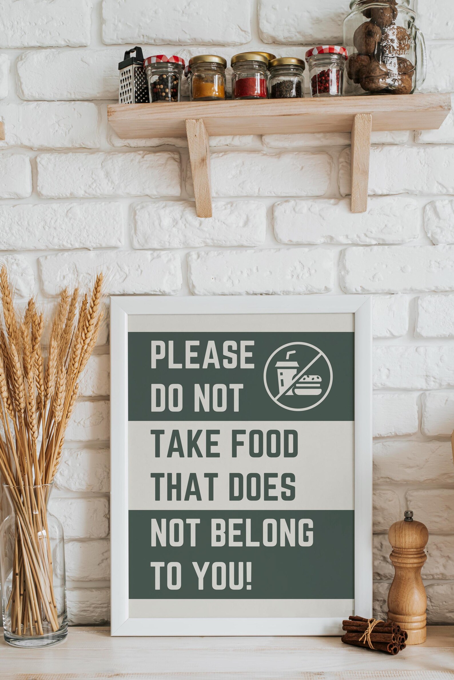 Office Break Room Sign: Please Do Not Take Food Poster (digital ...