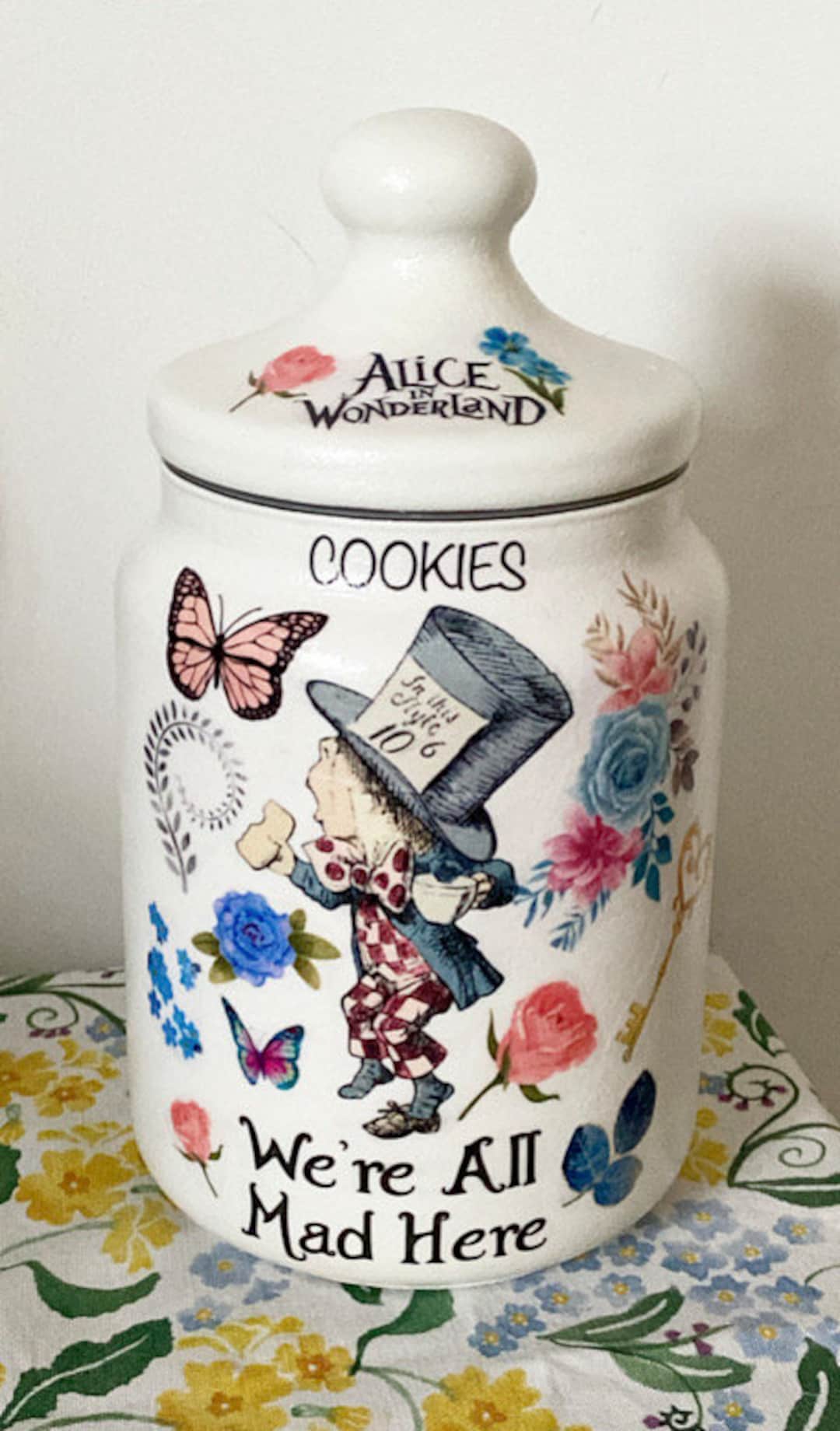 Alice in Wonderland Mad Hatters Were All Mad Here Vintage Inspired ...