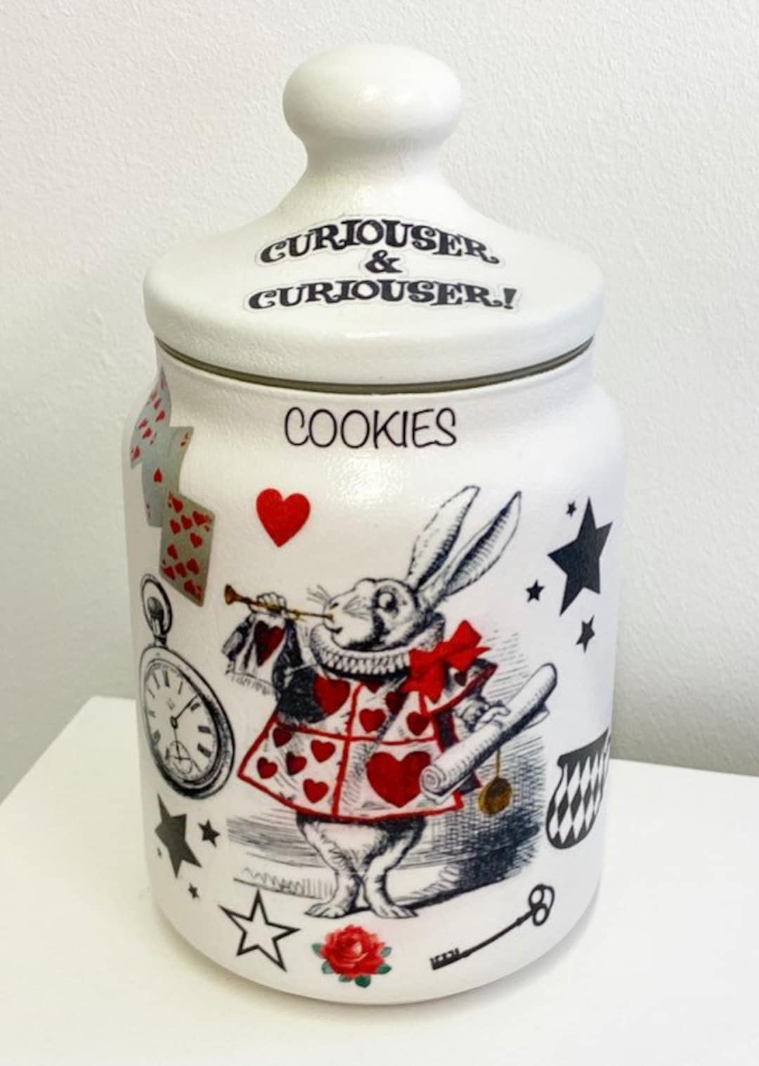 Alice in Wonderland White Rabbit Cookie Jar - Etsy