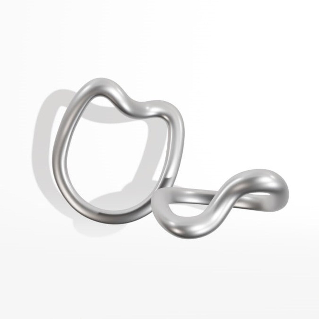Silver Wave Ring, Wavy Ring, Smooth Silver Ring, Thick Ring, Ring for ...