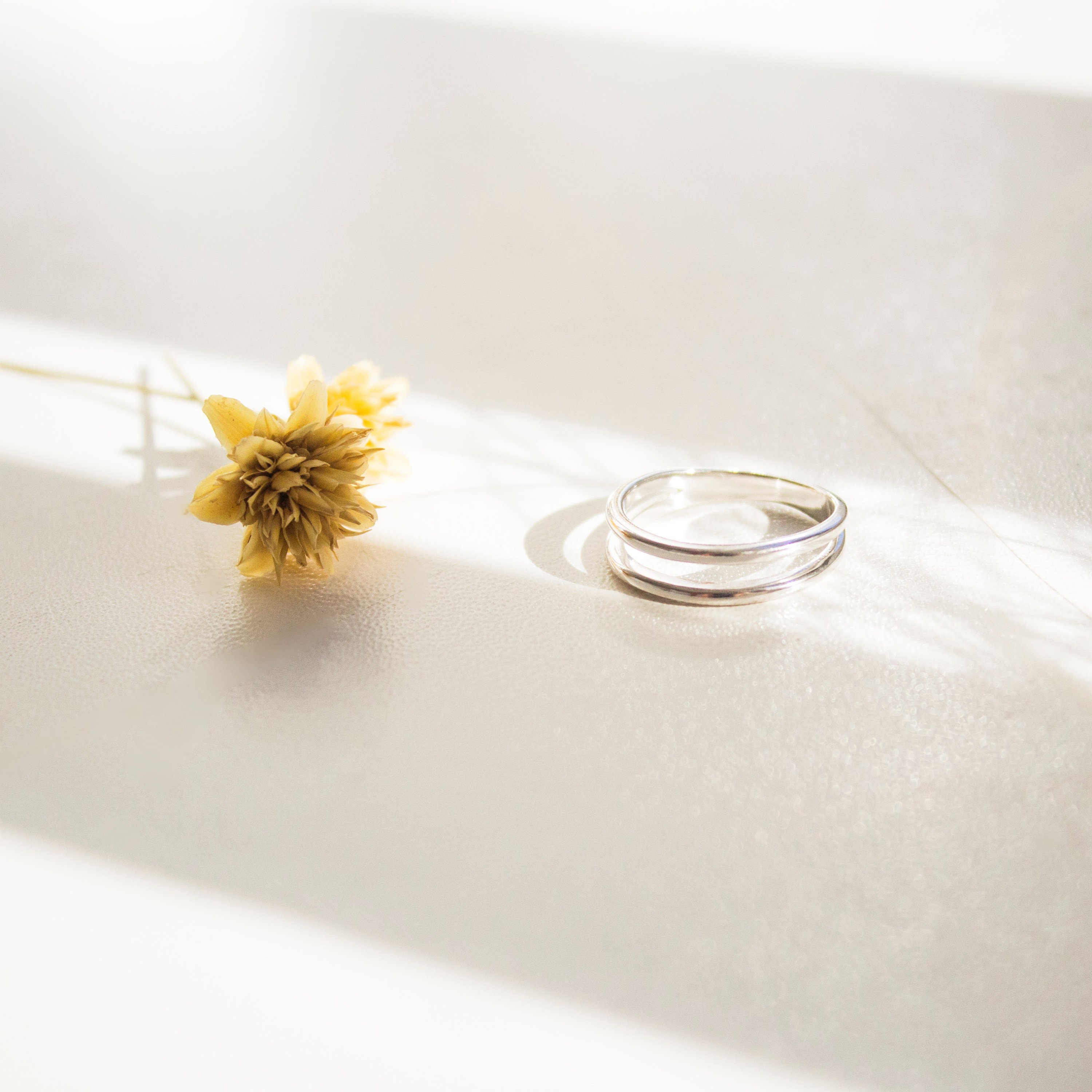 Two Lines Ring Silver Ring With Lines Silver Strips | Etsy