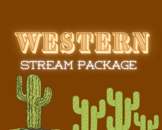 Western Desert Cowboy Stream Package Animated Screens | Etsy