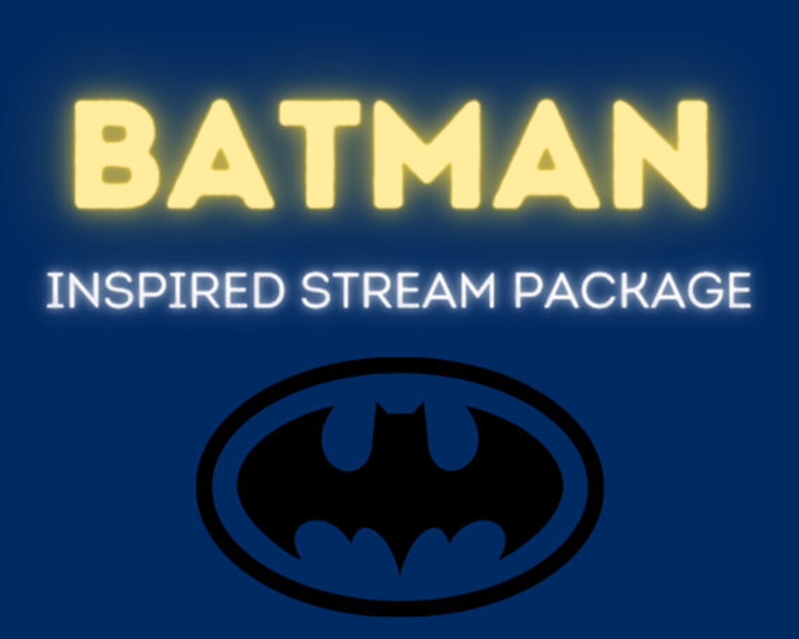 Batman Inspired Stream Package Animated Screens | Etsy