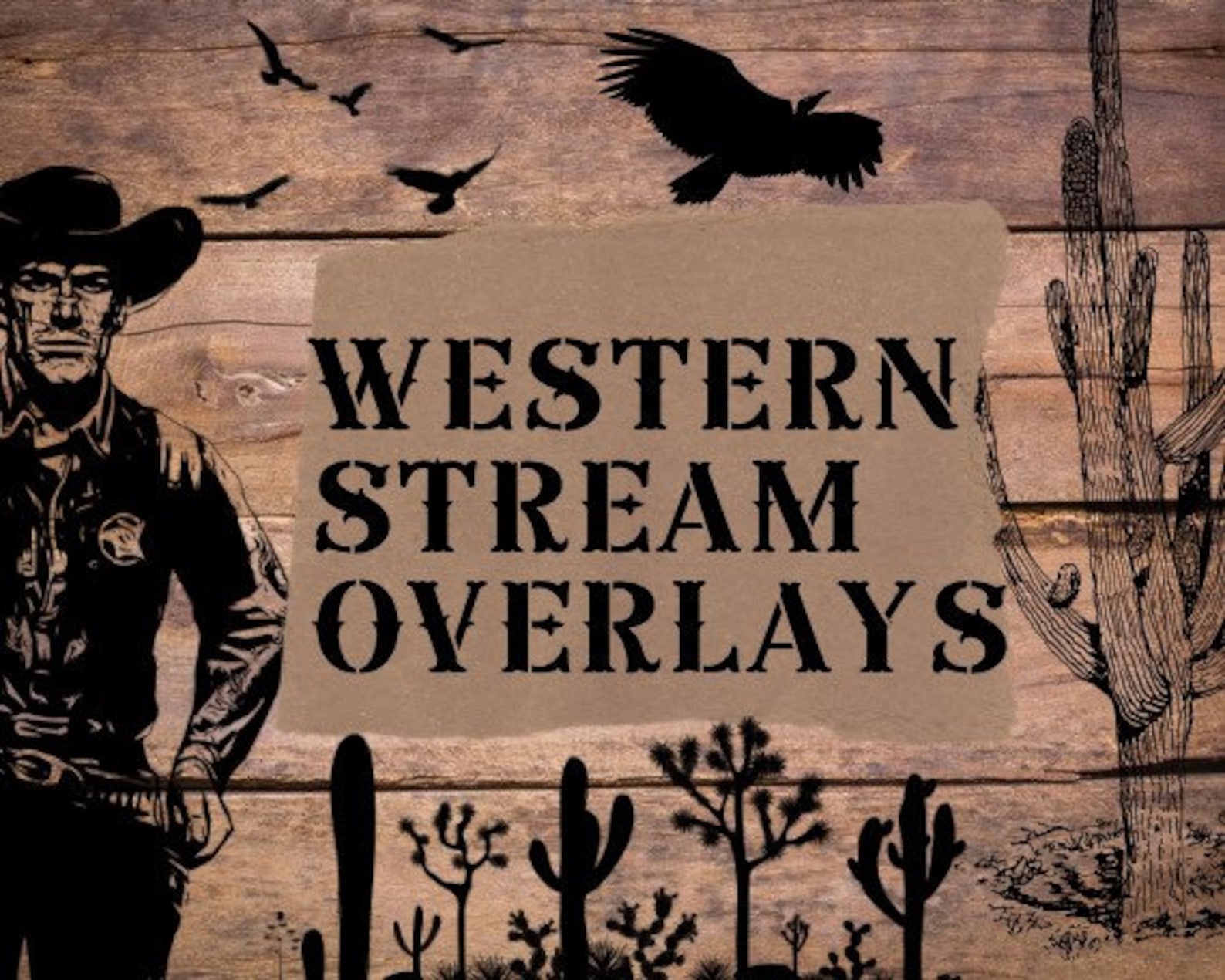 2x Western Themed Stream Overlays - Etsy