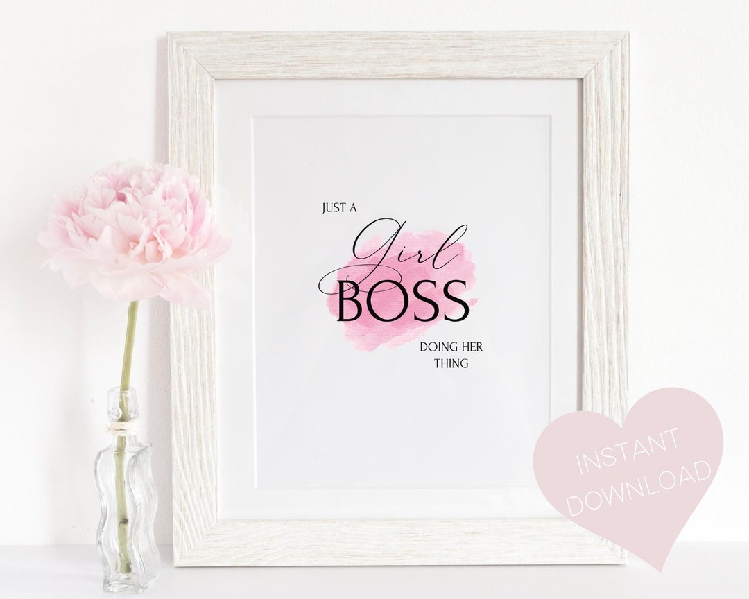 Girl Boss Art ⎮ Boss Babe Office⎮ Empowerment Print⎮ Print Instantly ...