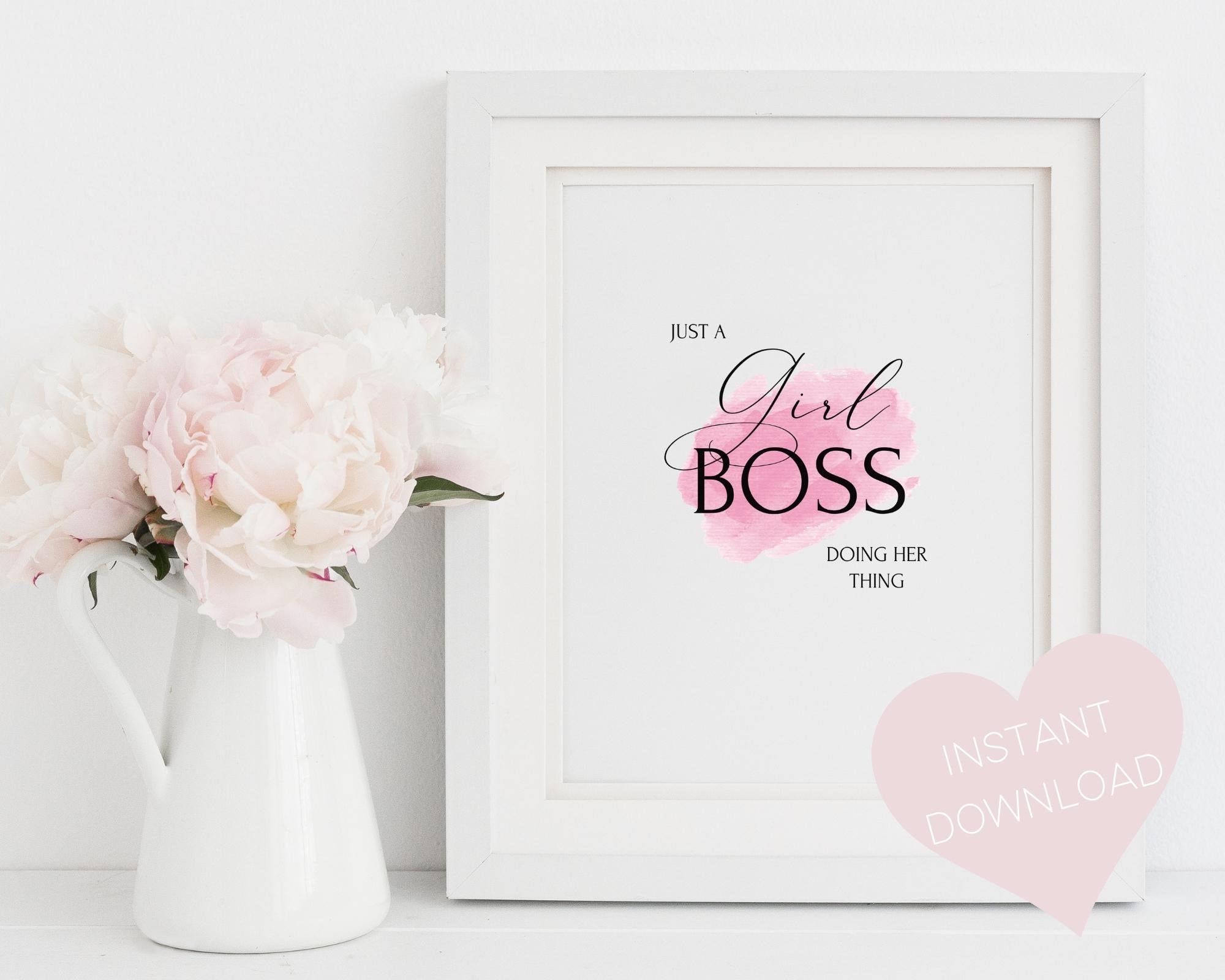 Girl Boss Art ⎮ Boss Babe Office⎮ Empowerment Print⎮ Print Instantly ...