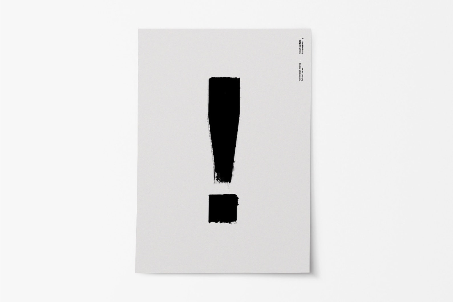 Exclamation Mark | Minimal Painted Typography Print | Typography Print ...