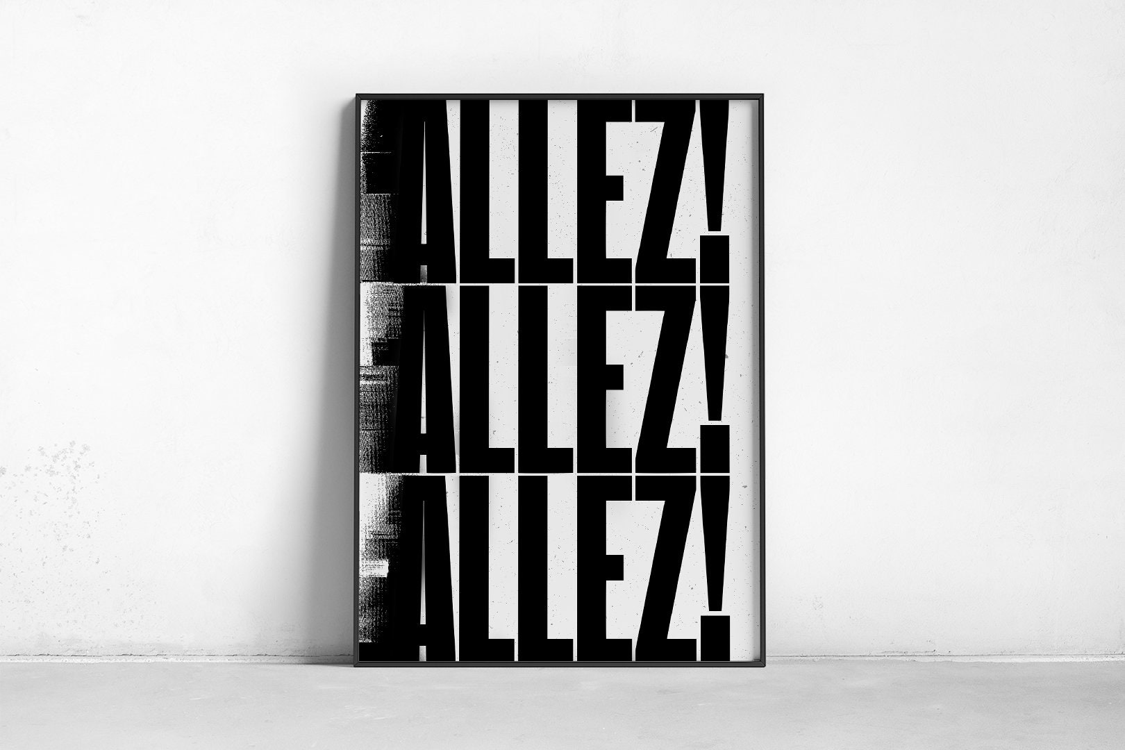 Minimal 'allez! Allez! Allez!' Typography Print | Typography Print ...