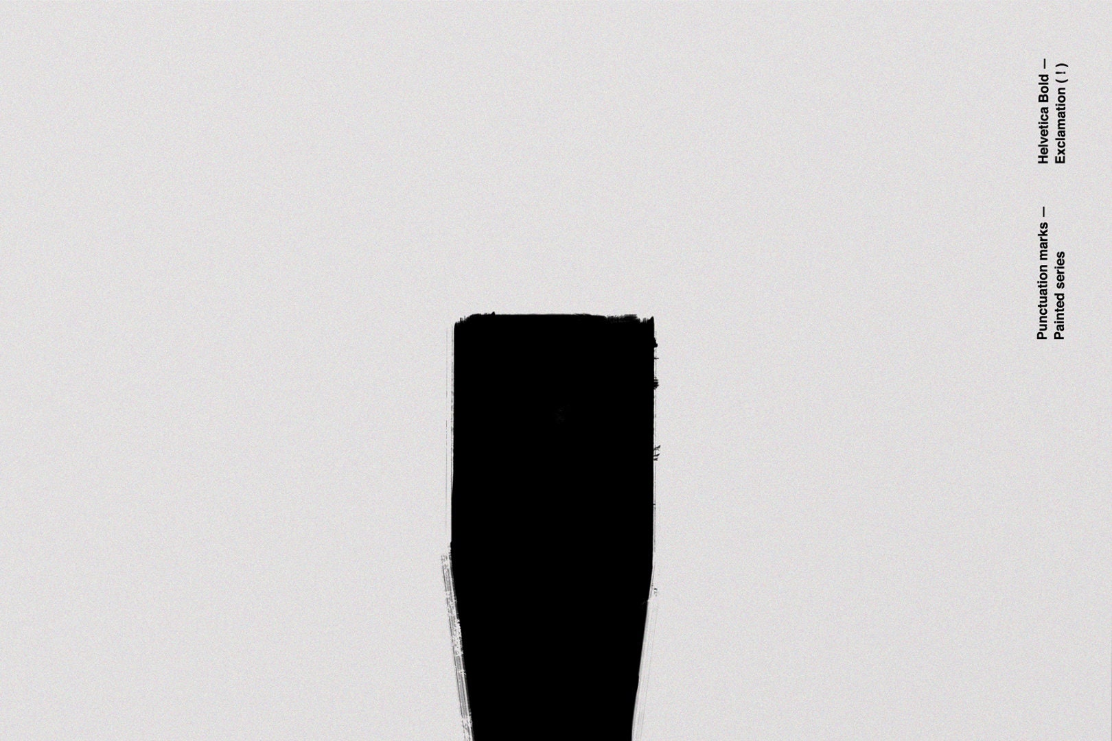 Exclamation Mark | Minimal Painted Typography Print | Typography Print ...