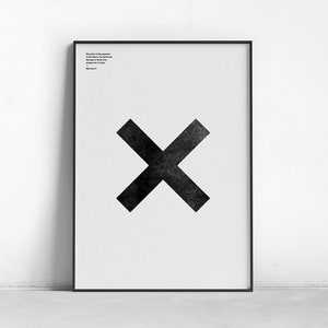 X Typography Print | X | Malcolm X Quote | Minimal Typography ...