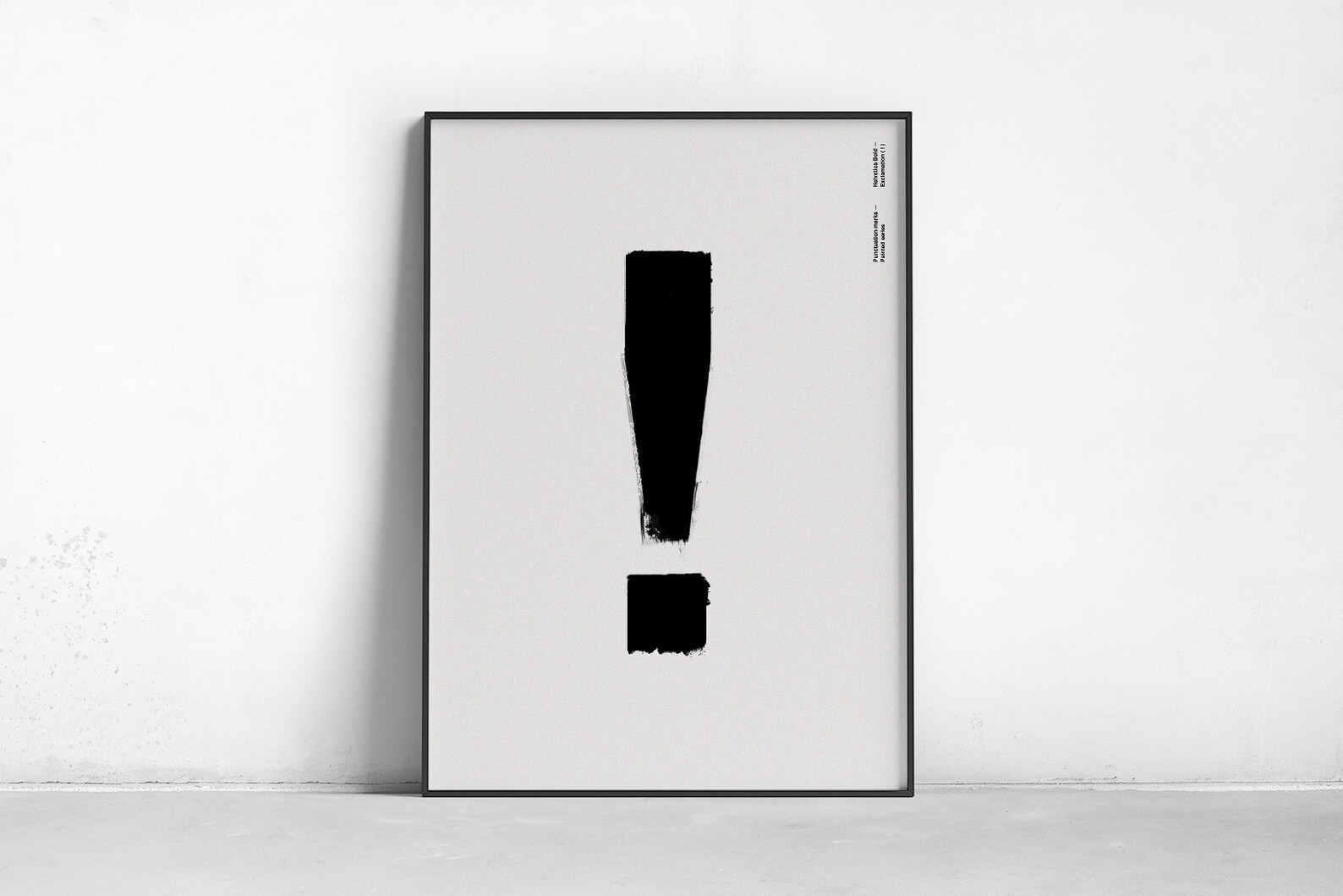 Exclamation Mark | Minimal Painted Typography Print | Typography Print ...