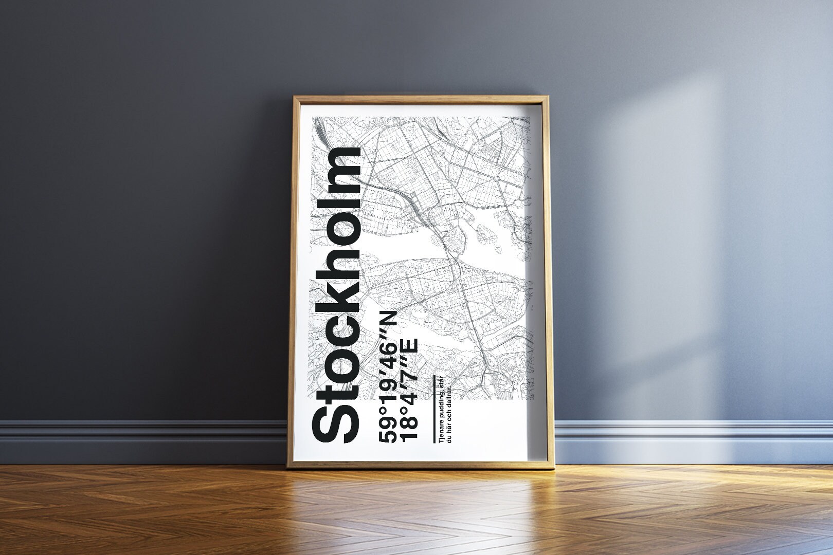 Minimal Stockholm Map Print Stockholm Map Print Print Wall Decor Map ...